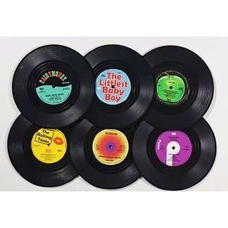 Creative Retro Nostalgic Vinyl Record Round CD Music Coaster ForWhiskeyLovers